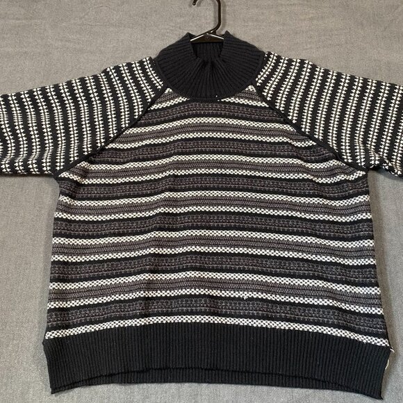 Cyrus | Sweaters | Cyrus Womens Xl Black White Striped Knit Sweater ...
